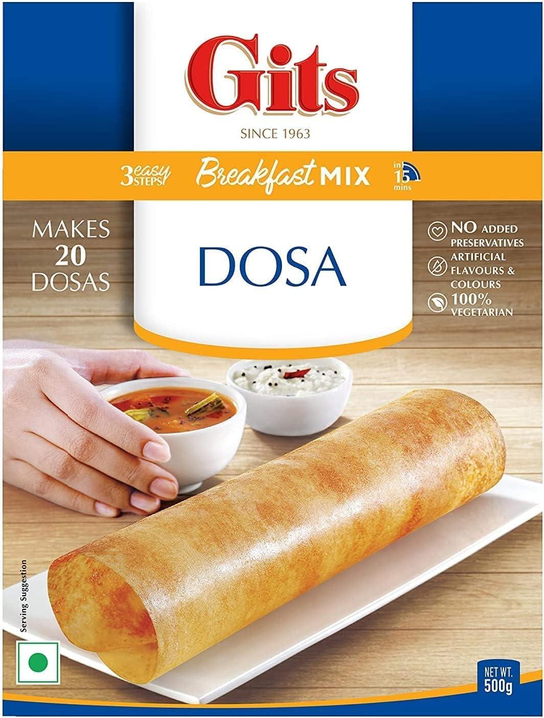 Gits Dosa Instant Breakfast Mix 500g - A Traditional Indian Crispy ...