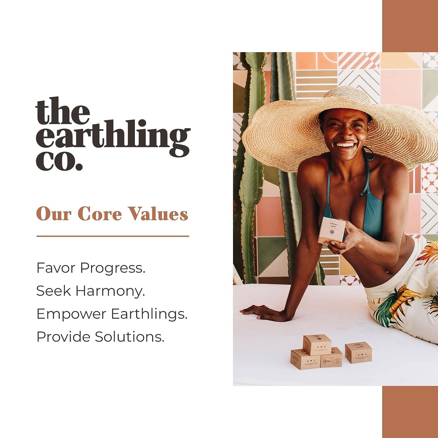 Earthling Co. Citrus Sun Shampoo Bar - Vegan, Gentle Plant-Based ...