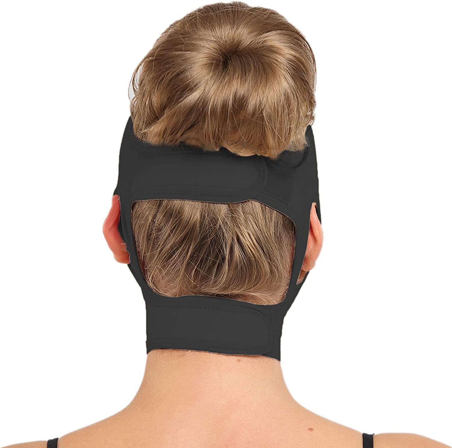 Face Slimmer Chin Compression Bandage Strap - Black Medium (Pack of 1 ...