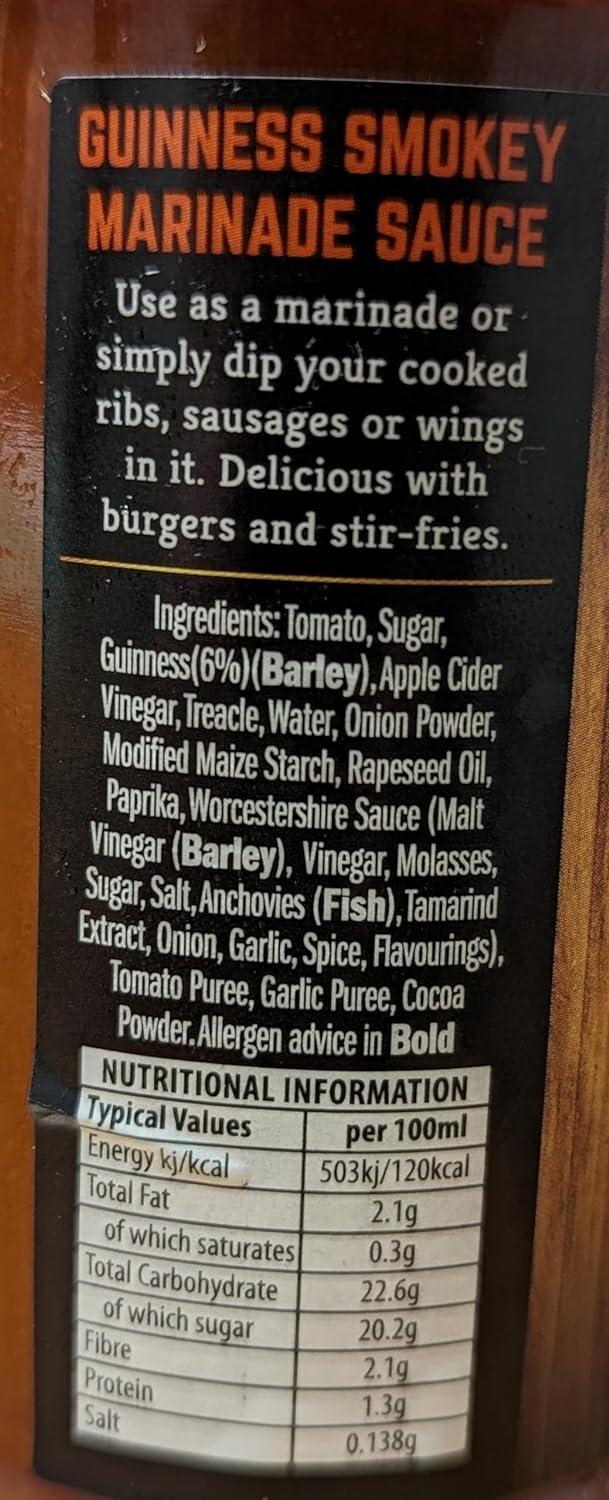 Guinness Smokey Marinade Sauce Bold Flavors for Grilling & Beyond 230ml ...