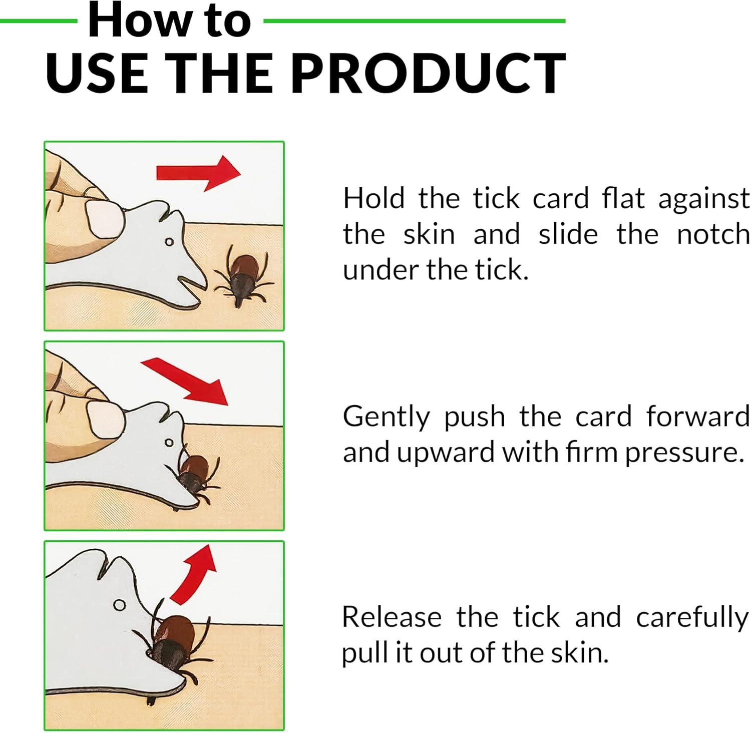 MYDAISY Tick Card with Magnifying Glass Ideal Tick Remover for Outdoor ...