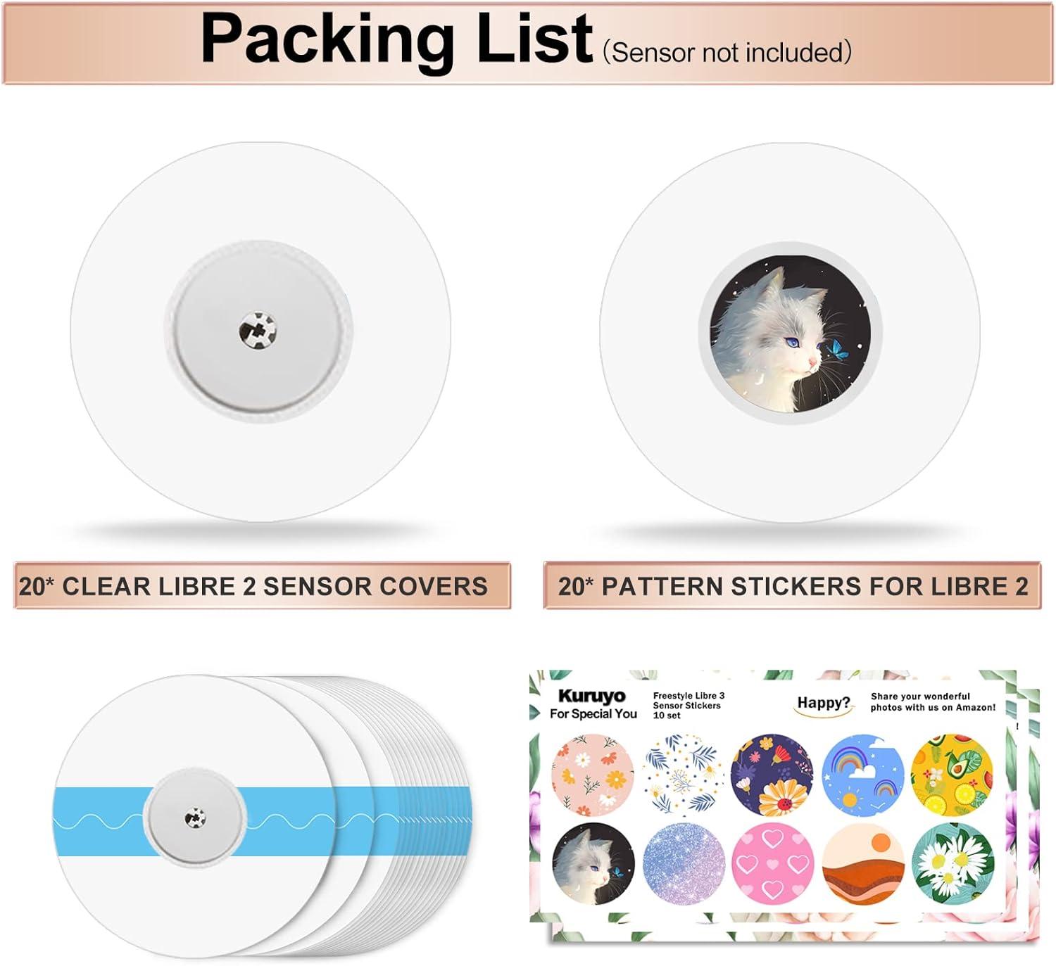 40PC Waterproof Libre 2 Sensor Covers & Sticker Patches ...