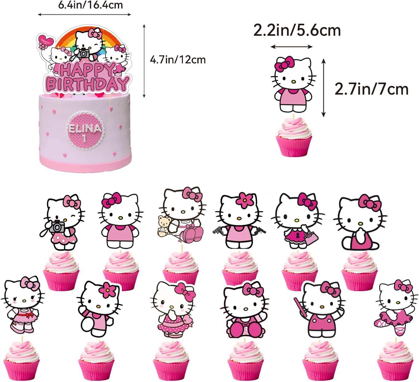 37 Pcs Birthday Cartoon Cake Topper and Cupcake Toppers Set Cupcake ...