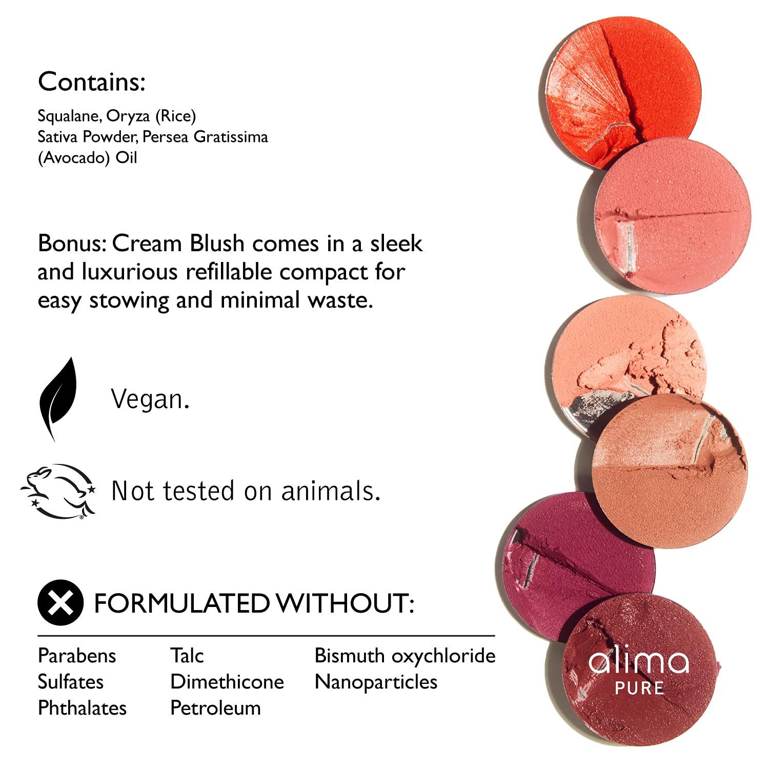 Alima Pure Cream Blush: Talc-Free Lip & Cheek Tint for Natural Satin ...