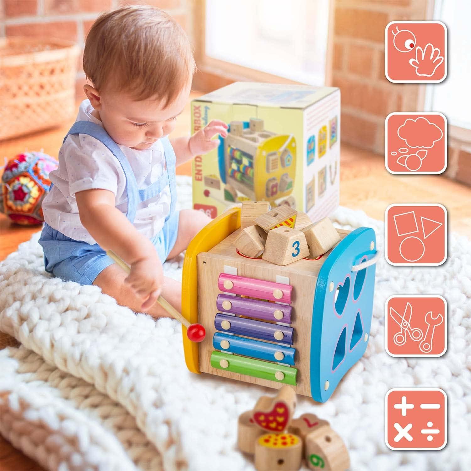 All Kids United Wooden Plug-In Cube Toy | Motor Skills & Design ...