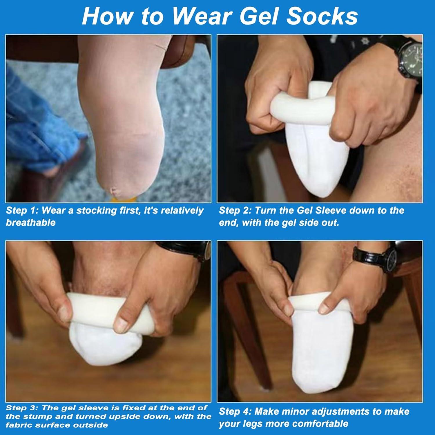 Prosthetic Calf Compression Stockings Gel Material High Elasticity Easy ...