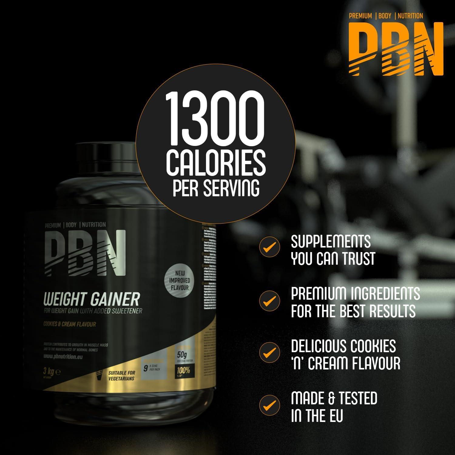 PBN Premium Body Nutrition Weight Gainer 3kg - Cookies Flavor | Buy Now ...