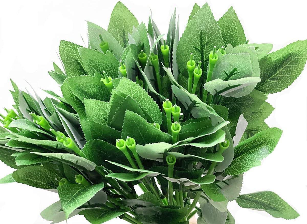 Yesok 50Pcs Floral Wire Stems with Leaves for DIY Craft Bouquet Making ...