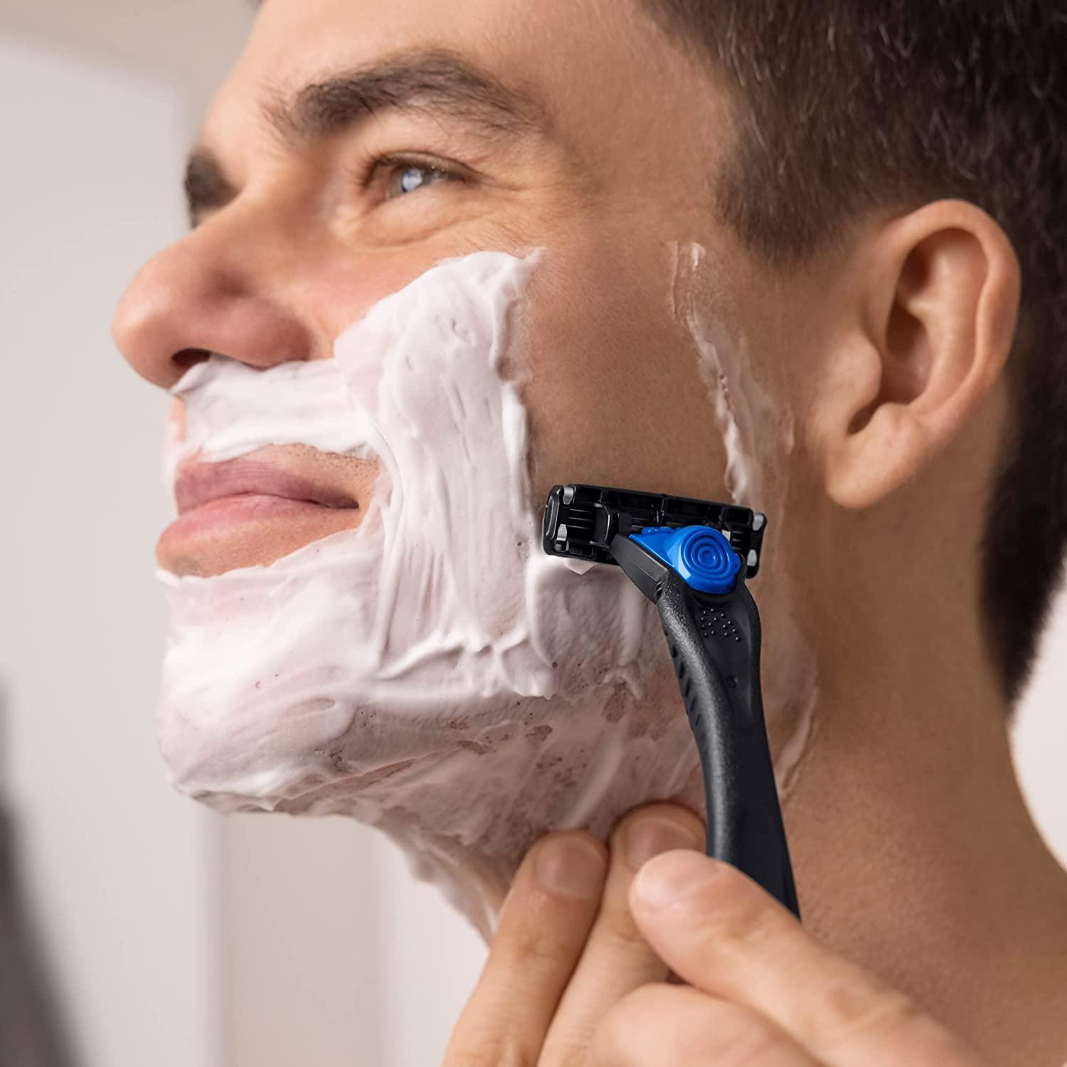 BIC Hybrid 3 Flex Refillable Men's Shaver, 90% Recycled Plastic Handle ...