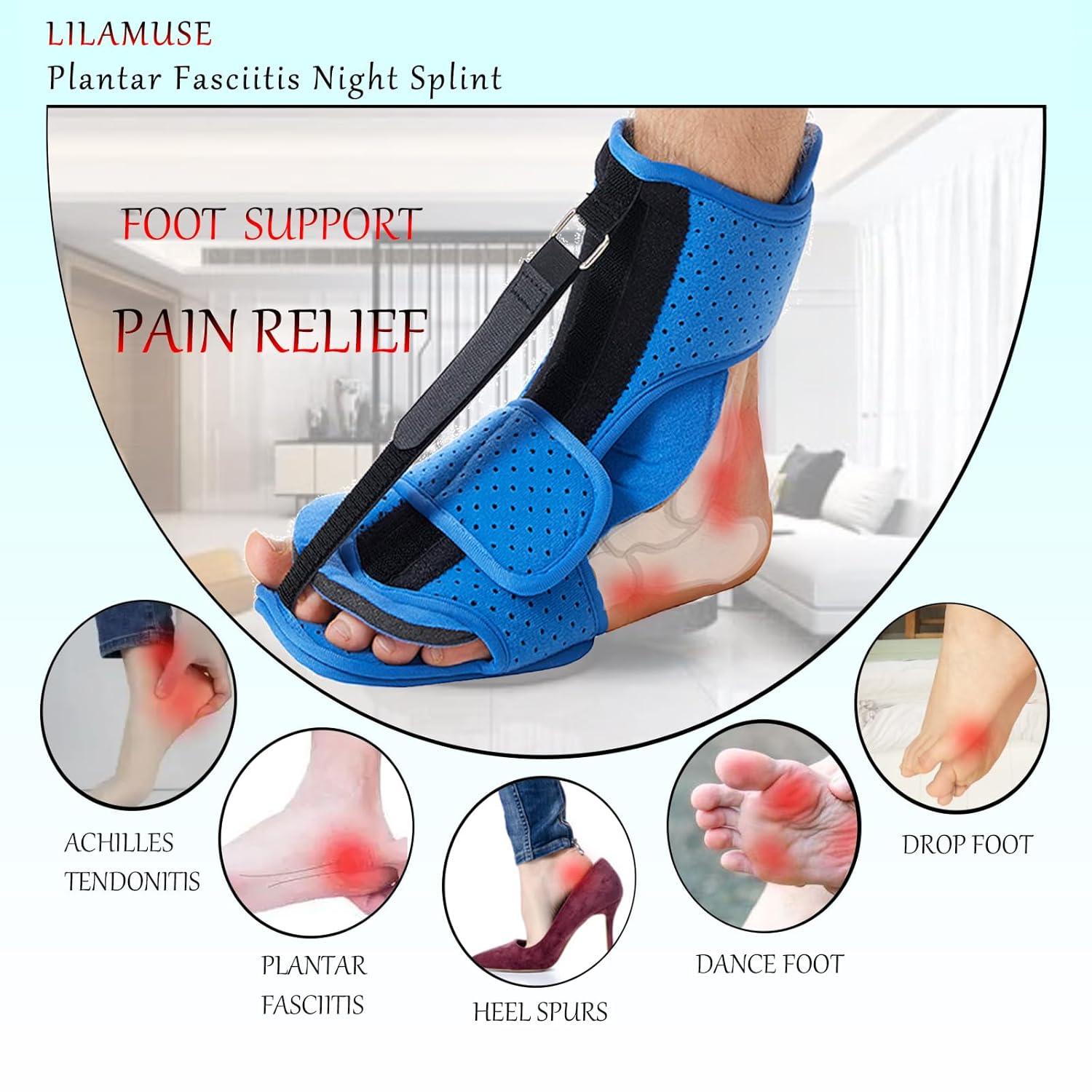 Plantar Fasciitis Night Splint - Upgrade Relief Brace for Men & Women | Achilles Tendonitis ...