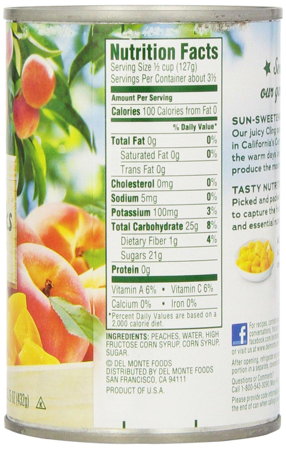 Del Monte Peach Chunks Yellow Peaches in Heavy Syrup, 15.25-Ounce (Pack ...