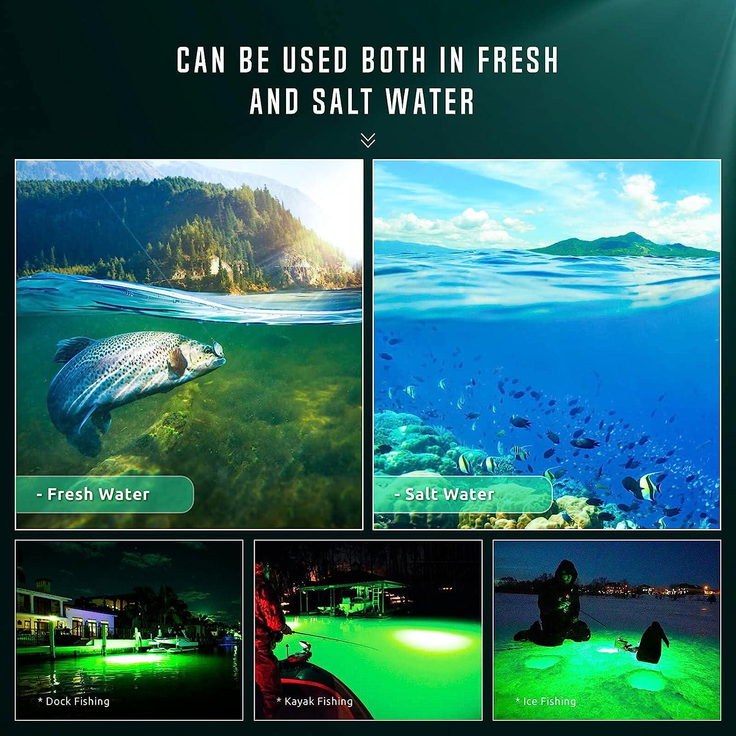 Tendelux Underwater Fishing Light - Super Bright Green LED Submersible ...