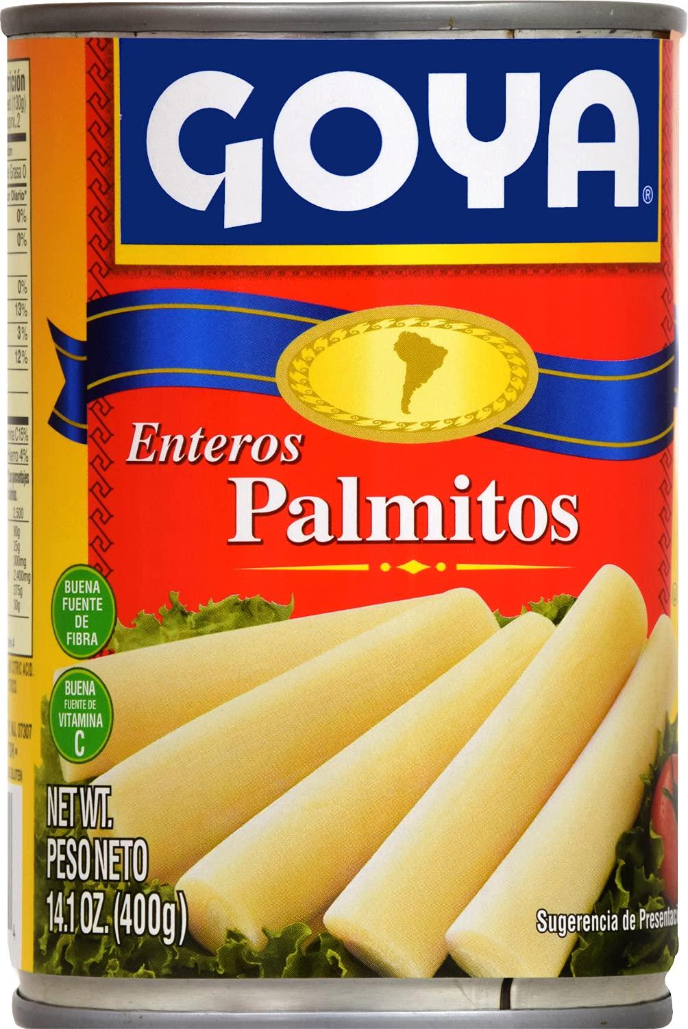 Goya Foods Whole Hearts of Palm (Palmitos) 14.1 oz - Pack of 12 ...