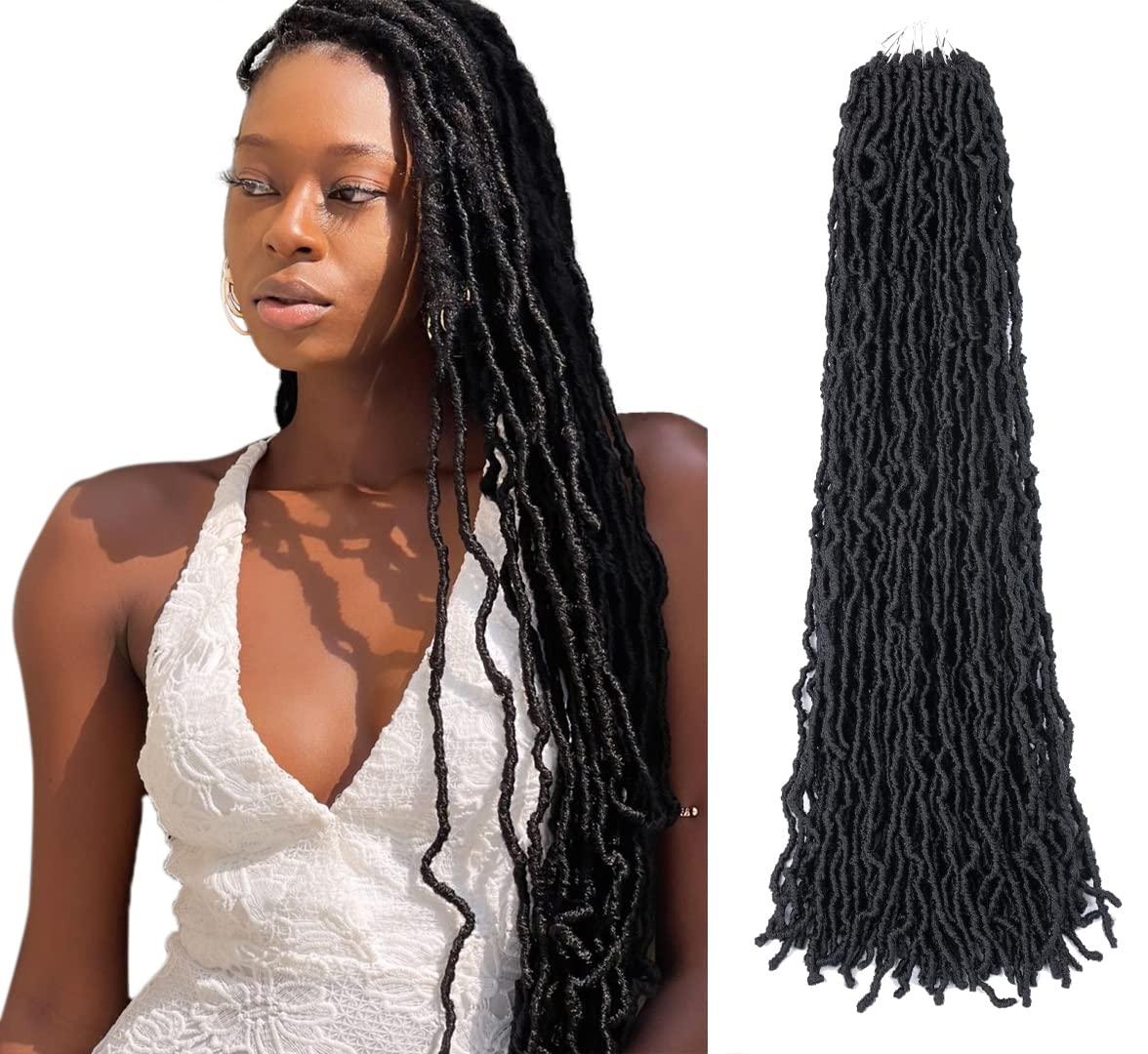 30 Inch Faux Locs Crochet Hair for Black Women - Soft Goddess Locs 7 ...