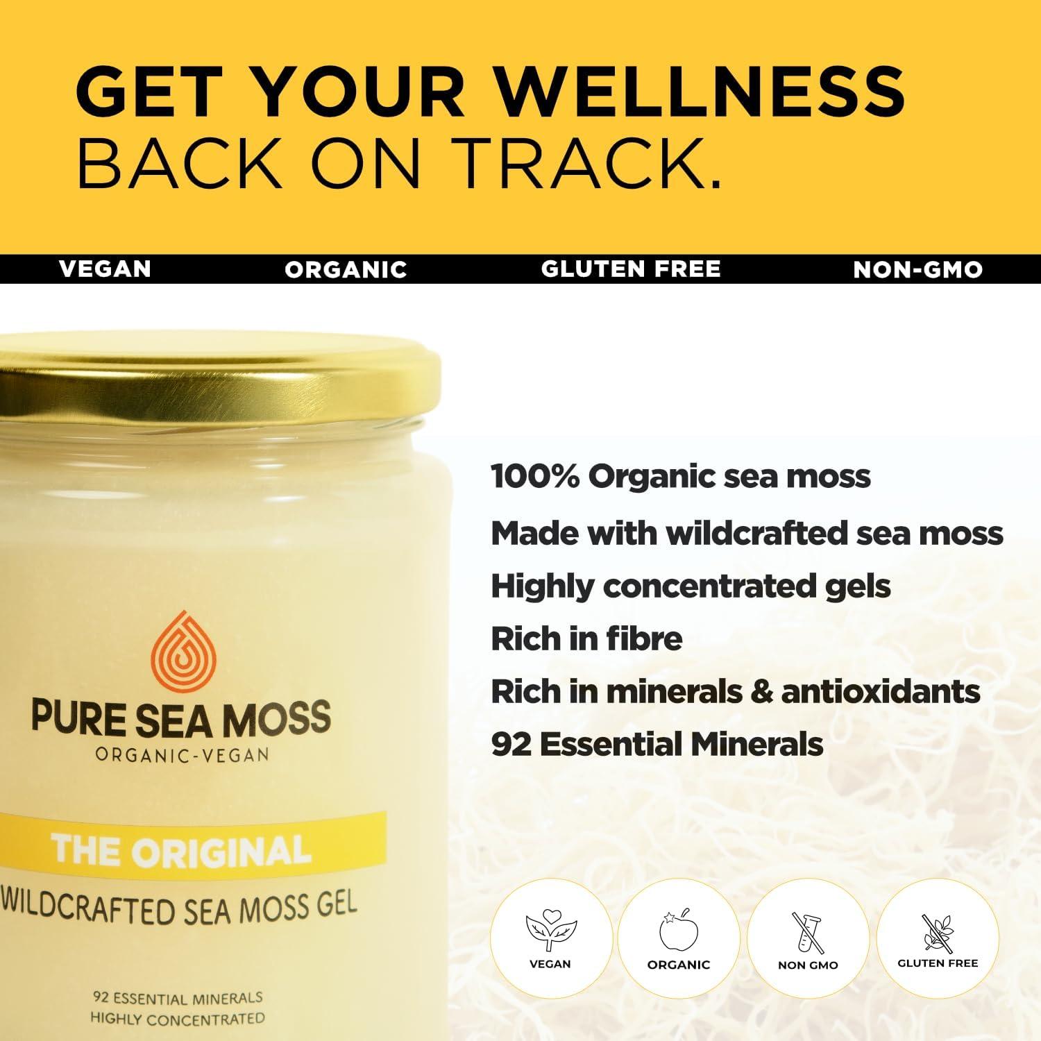 Organic Sea Moss Gel by Pure Sea Moss UK - The Original 500ml Made with ...