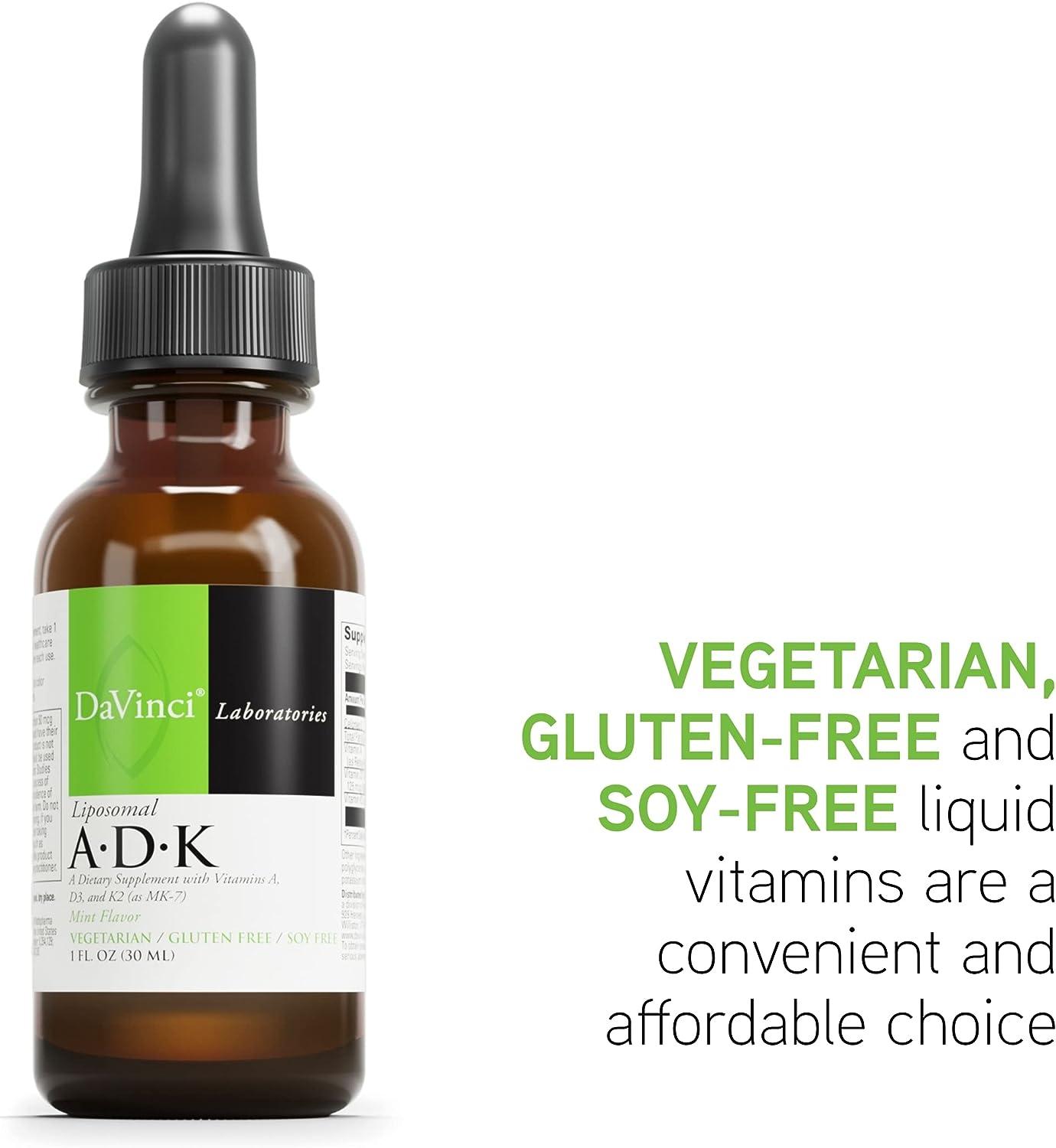 Davinci Labs Liposomal ADK Liquid Supplement | Immune, Bone & Heart ...