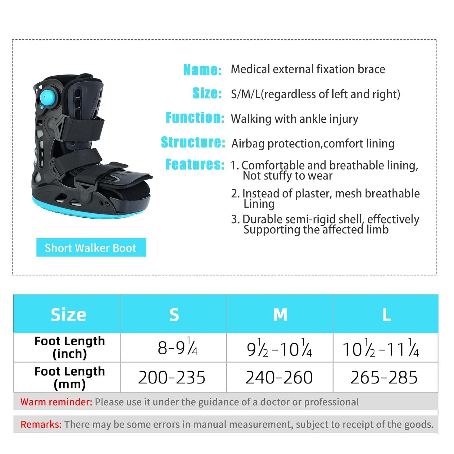 GHORTHOUD Air Cam Walker Fracture Boot Inflatable Walking Boot Short ...