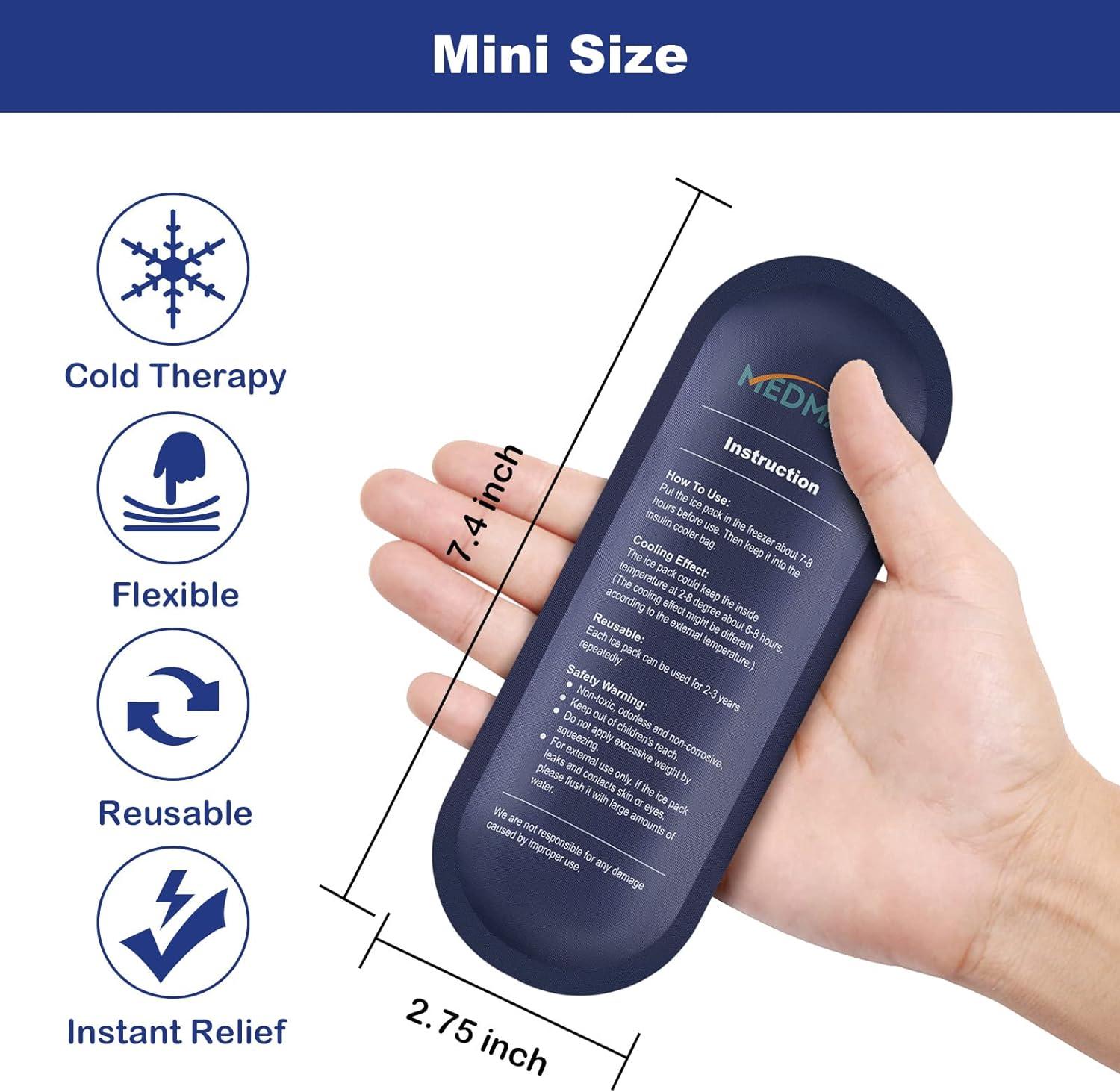4 Pack of MEDMAX Reusable Small Ice Packs - Cold Compress for Injuries ...