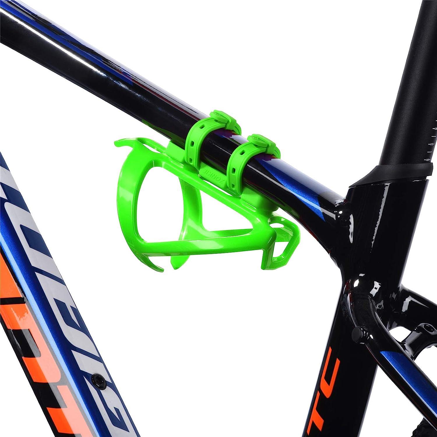 ZONKIE Green Bicycle Bottle Cage - Plastic Bike Holder with Mounting ...