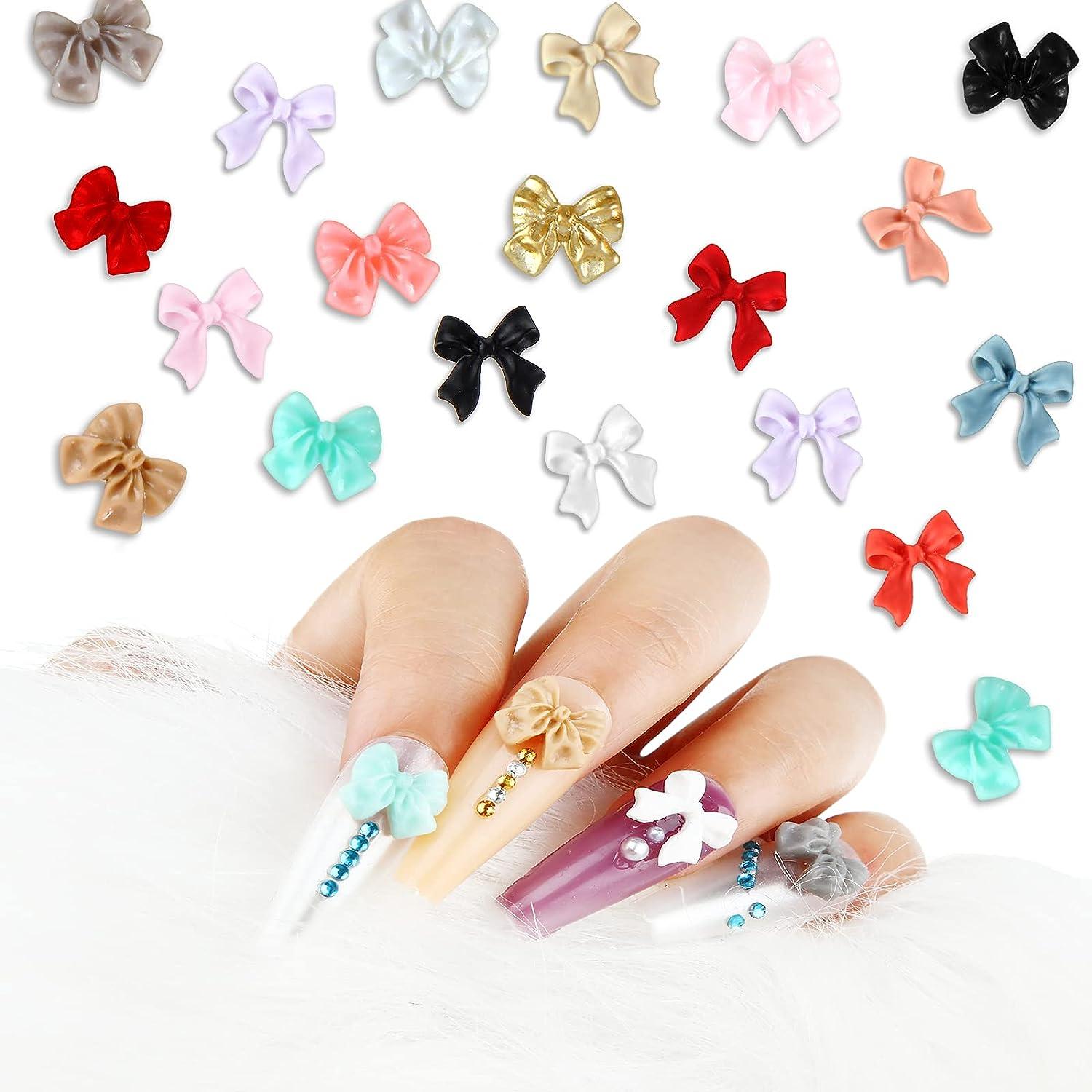 Pretty Nail Designs With 3d Bows