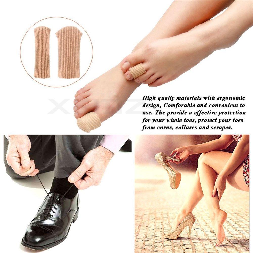 2 Pcs Gel Toe Caps - Pain Relief Protectors for Corns, Calluses, and ...