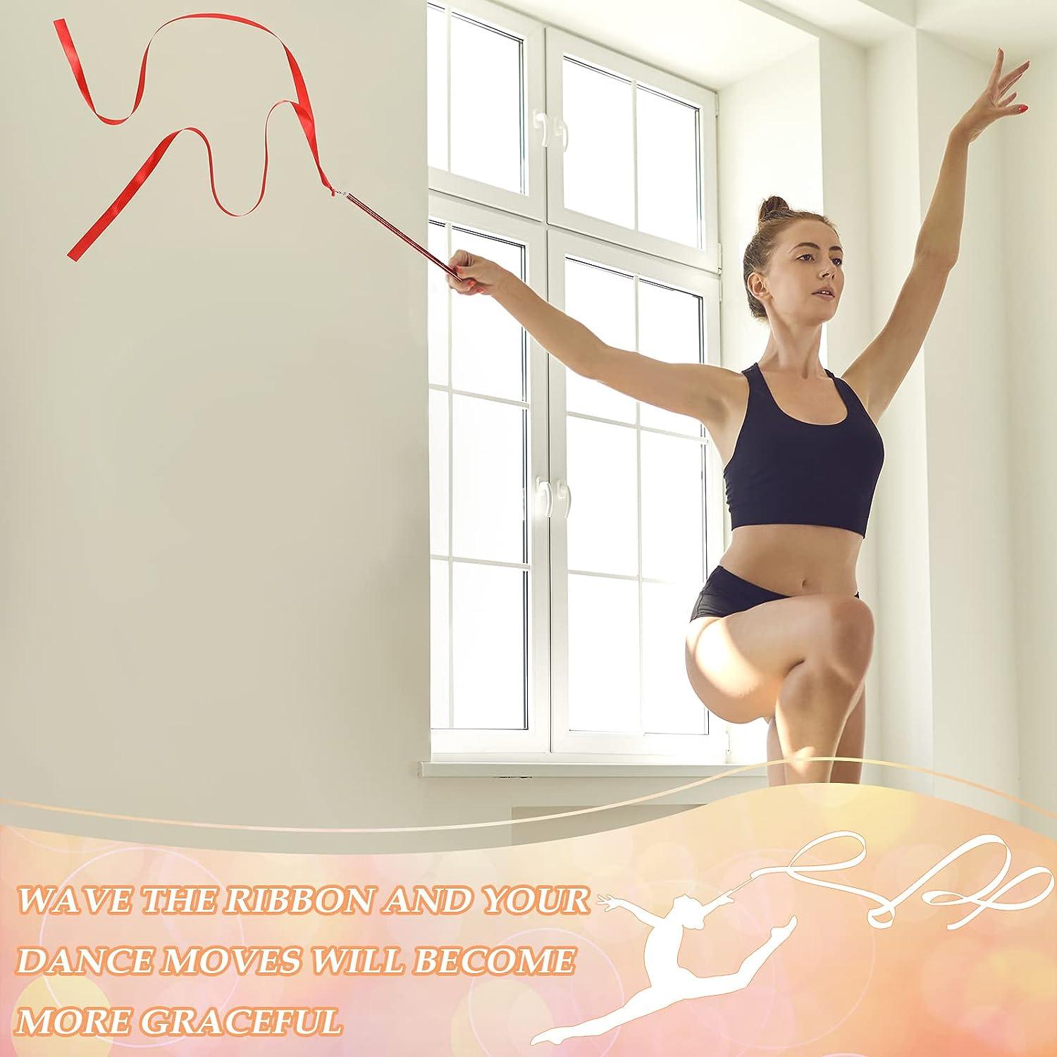 Dance Ribbons Rainbow Streamers - 10 Pcs Twirling Baton Set for Kids ...