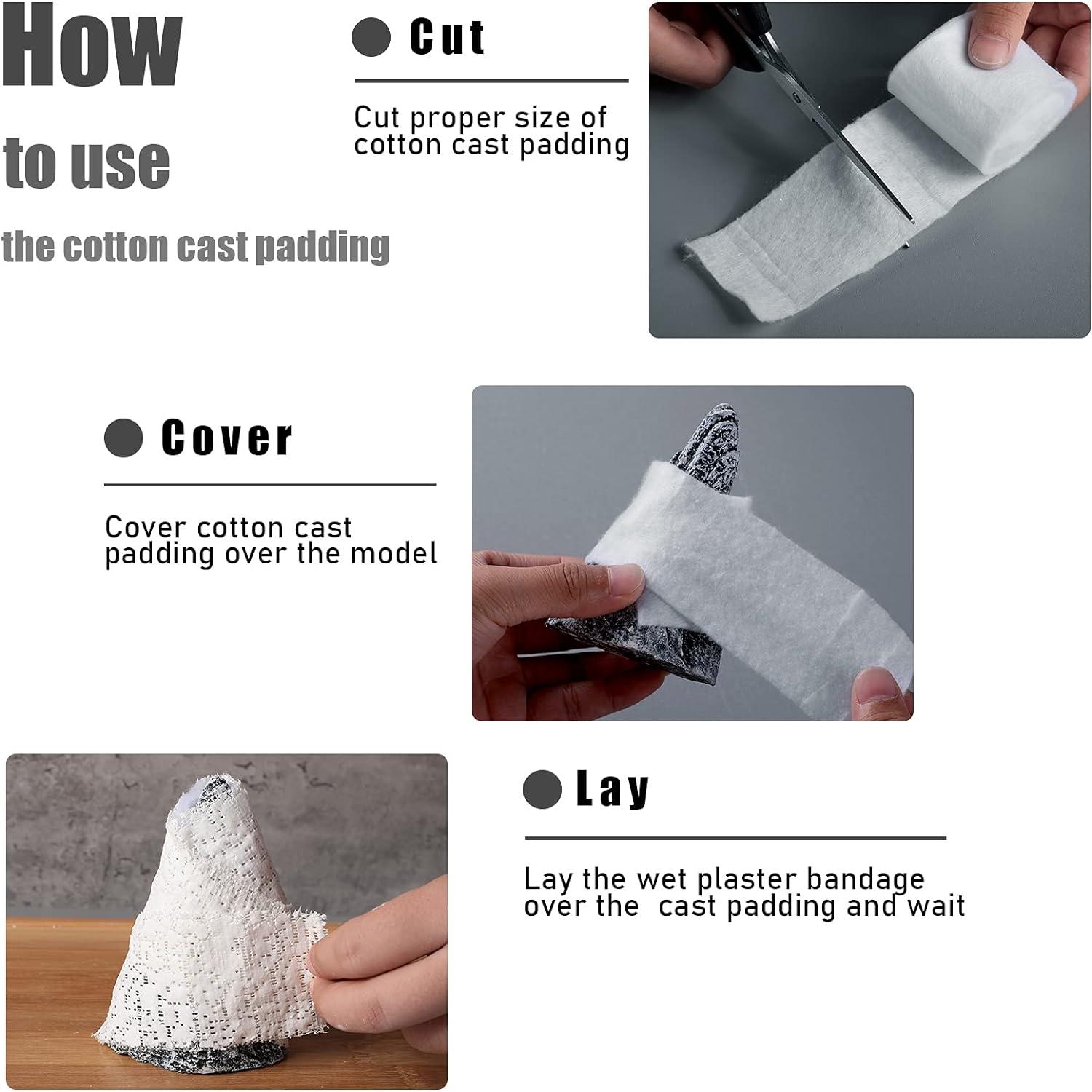 12 Rolls 2 Inch Cast Padding Undercast Wraps for Halloween Art Projects ...