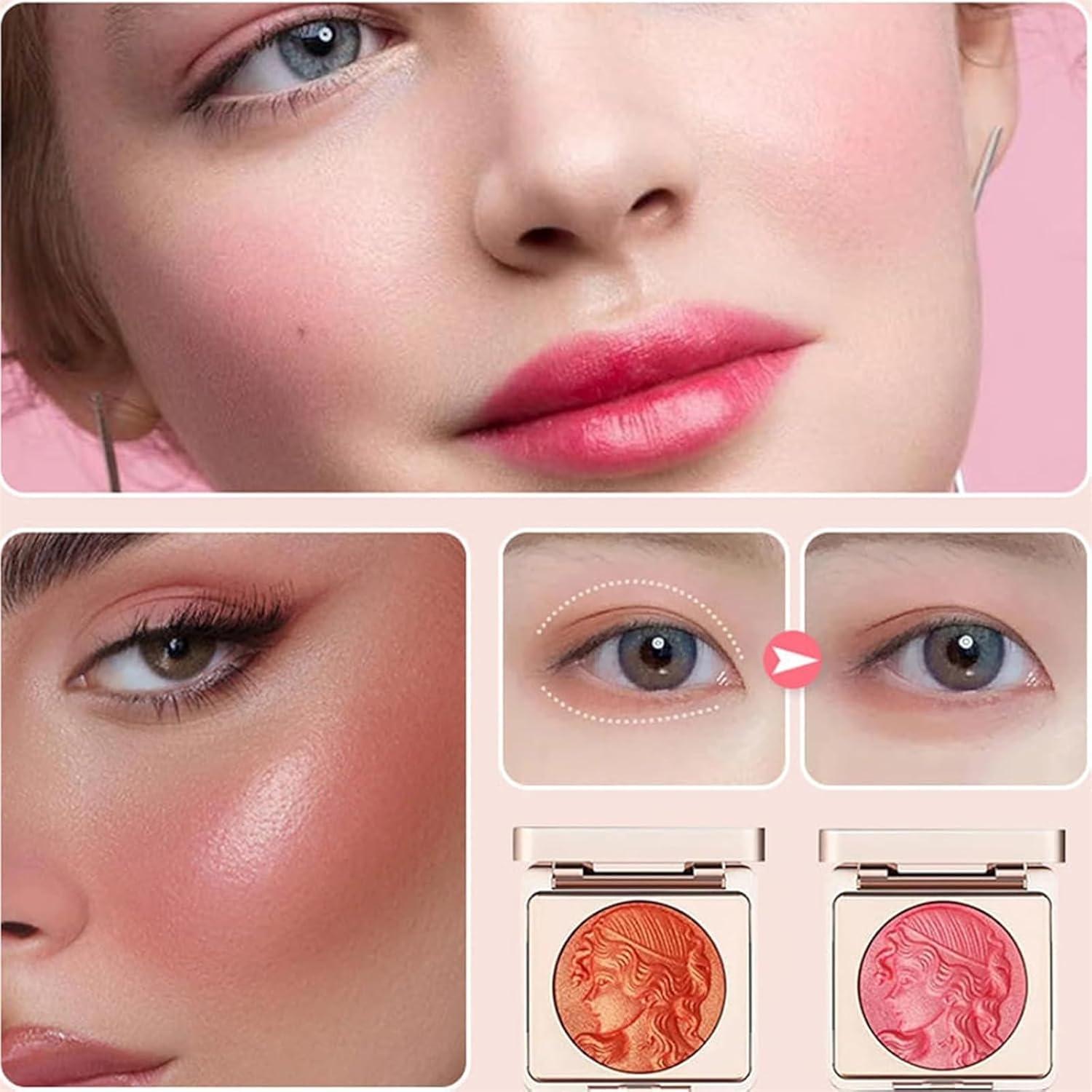 Embossed Smooth Powder Blush Palette For Cheeks Embossed Girl Blush for ...