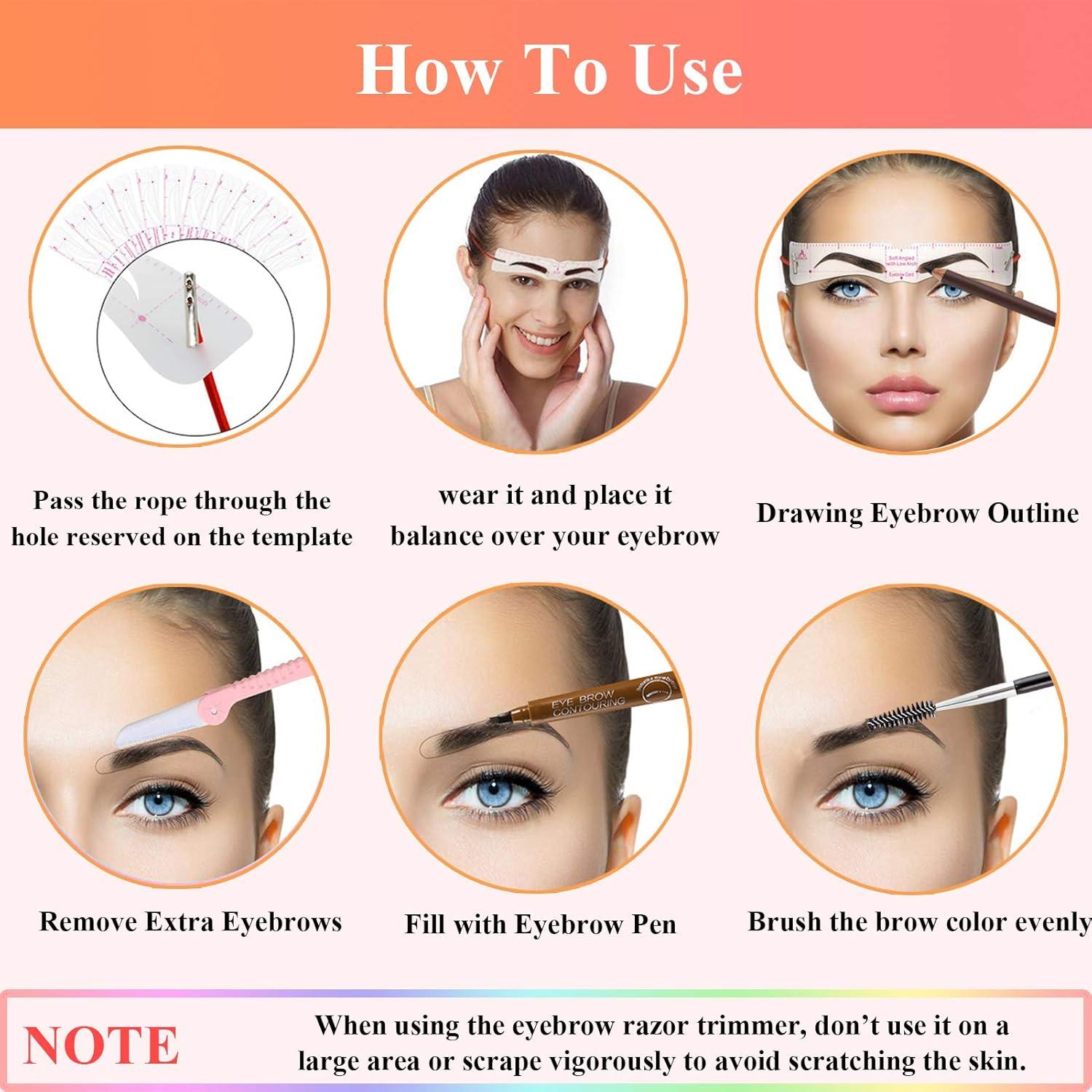 how to draw eyebrows evenly