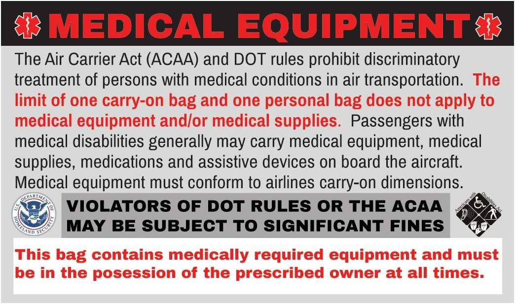 Rolling Walker Luggage Tag - DOT & ACAA Compliant - Handle with Care ...