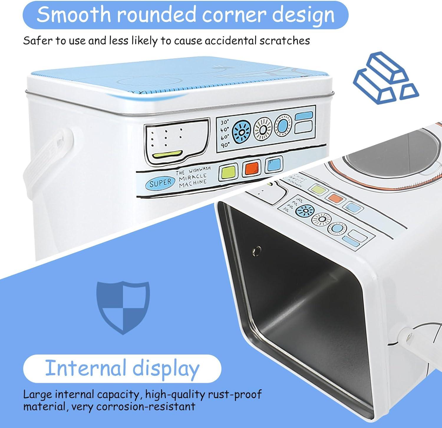 Metal Laundry Powder Storage Box | Detergent Canister with Skylight ...