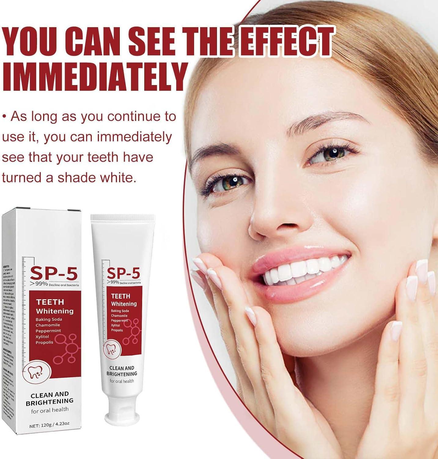 SP-5 Probiotic Whitening Toothpaste - Brightening & Stain Removal (2PCs ...
