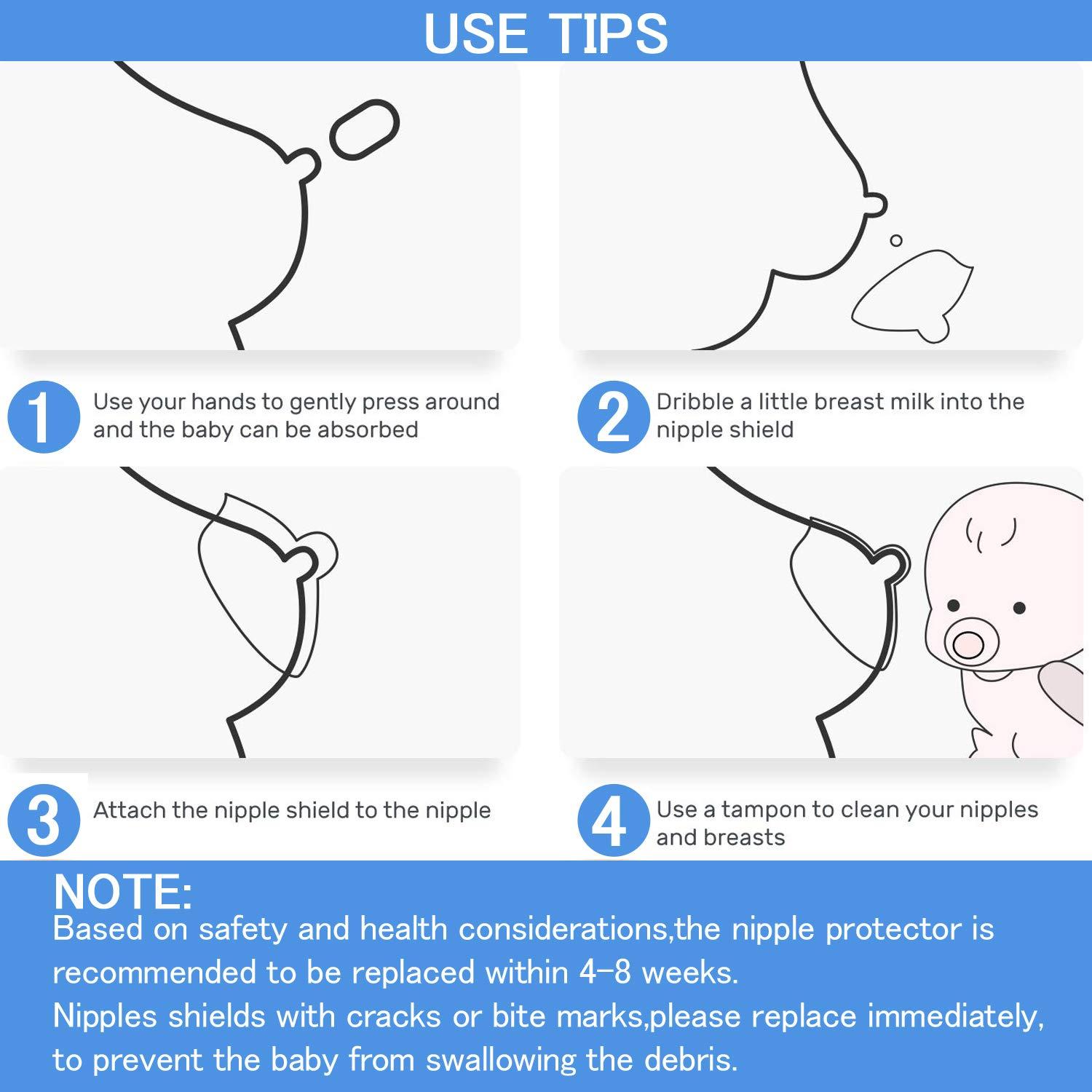 Buy Nursing Shields - Nipple Shield Protection for Sore Nipples | 5 ...