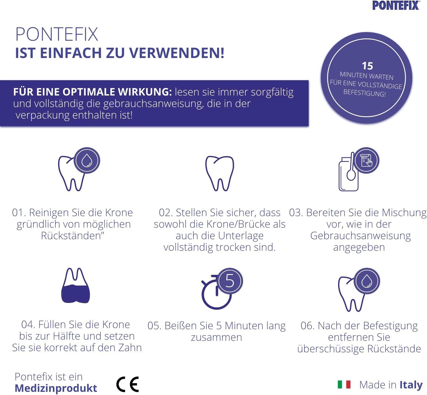 Pontefix Dental Cement - Securely Attach Bridges Dental Capsules & Post ...