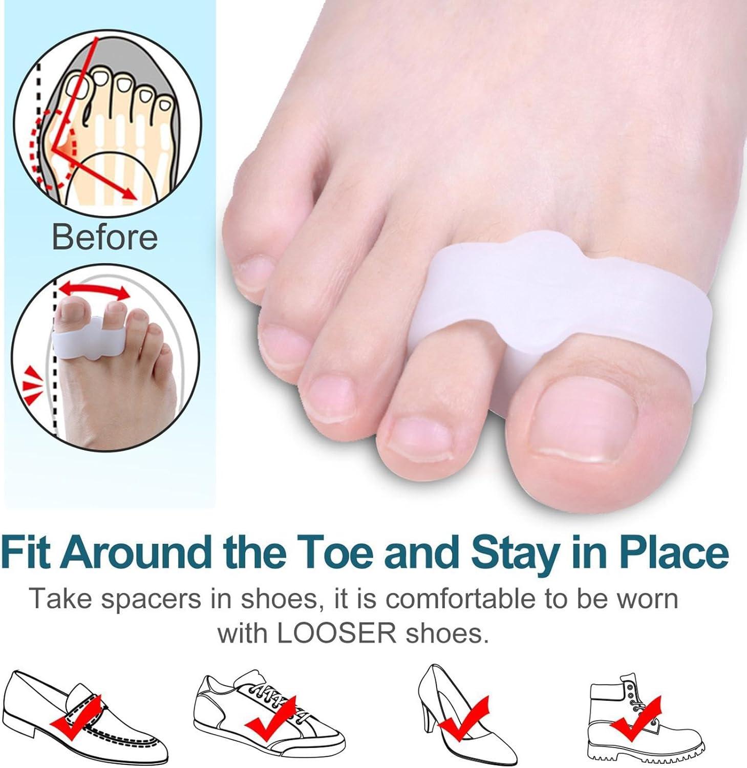 Xujuika Toe Spreader | Silicone Hammer Toe Straighteners for Relief ...