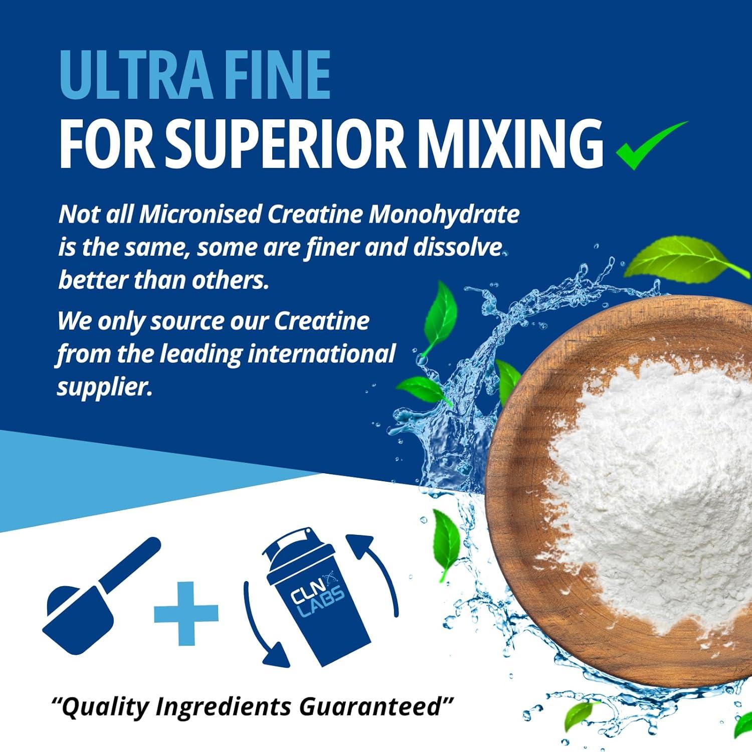Creatine Monohydrate Powder - 300g (60 x 5g Servings) | 200 Mesh Fine ...