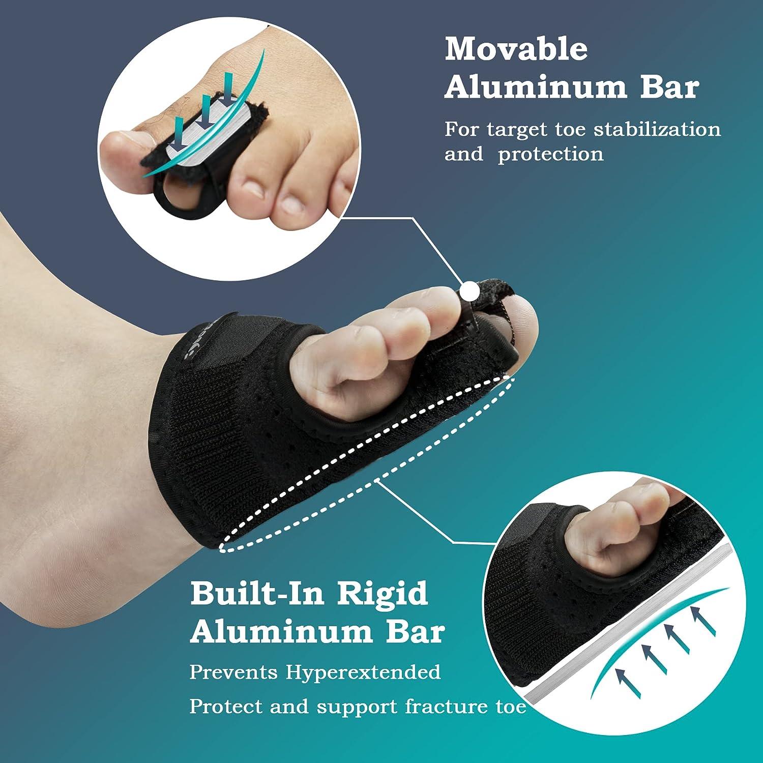 Boydri Toe Rigid Splint Stabilizers - Toe Straightener for Broken Toe ...