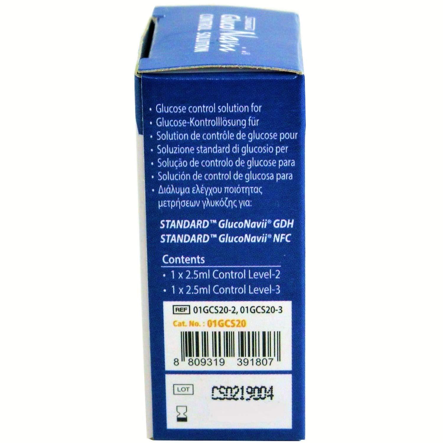 STANDARD GlucoNavii Control Solution For the Blood Glucose Monitor ...