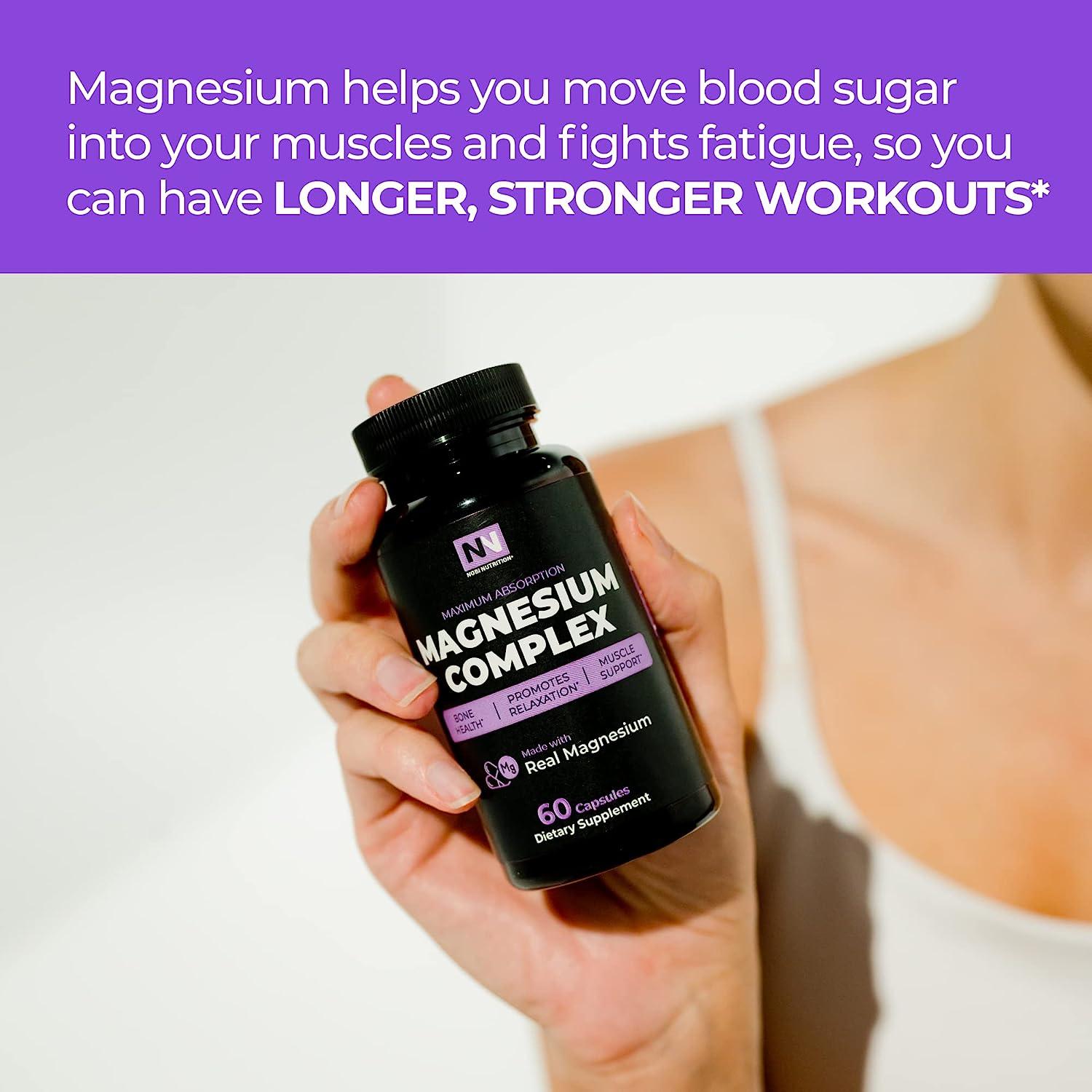 Nobi Nutrition Magnesium Oxide Citrate Complex 500mg | High Absorption ...