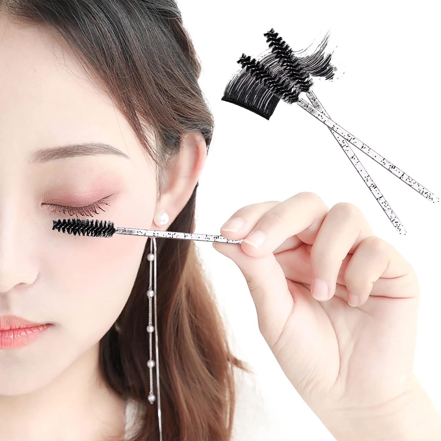 MSQ 60 PCS Disposable Eyelash Brushes - Lightweight Mascara Wands for Lash Extensions and Makeup ...