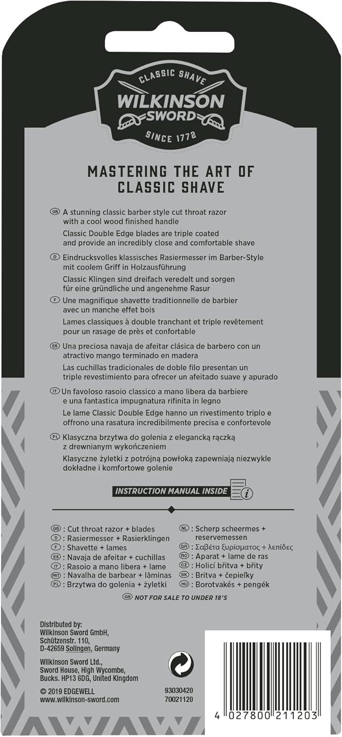 Wilkinson Sword Vintage Razor with 5 Double Blades - Classic Precision ...
