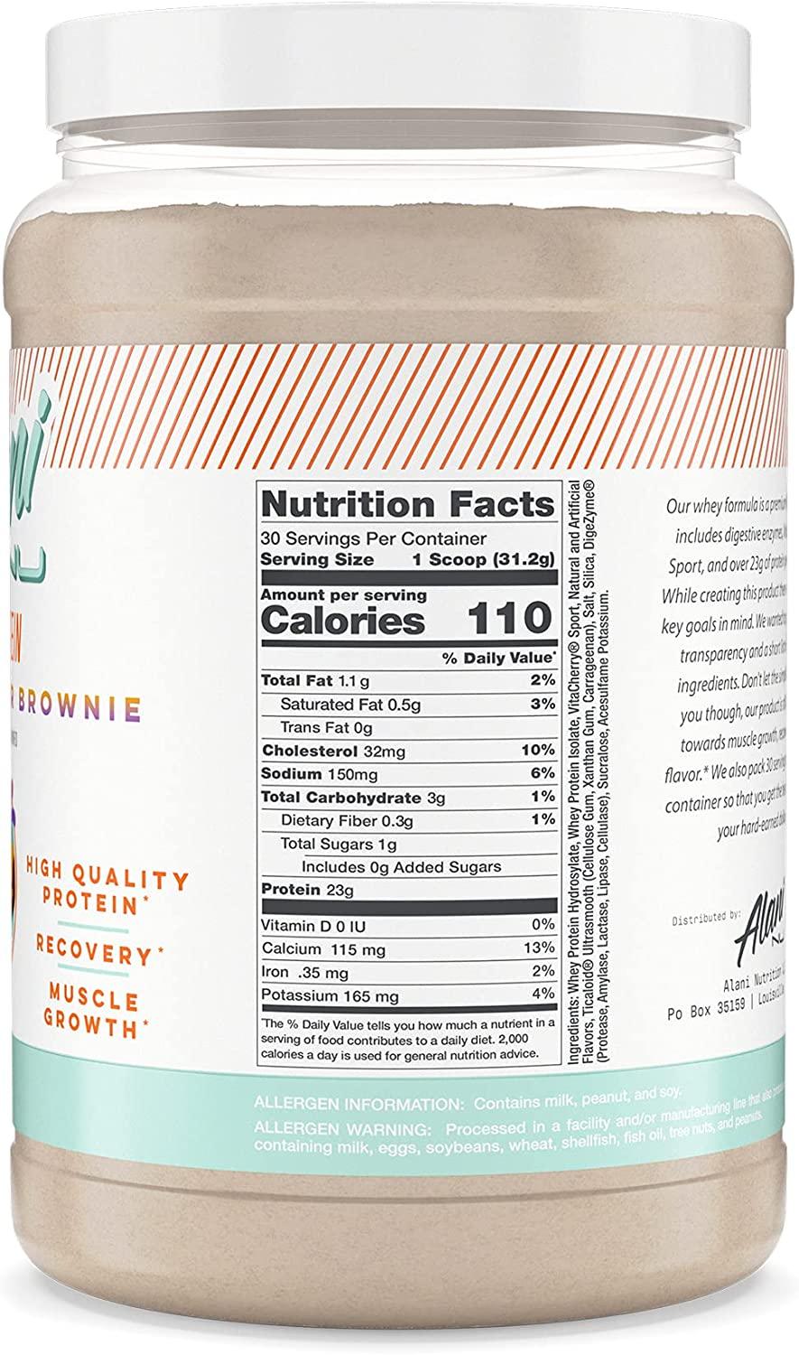 Alani Nu Whey Protein Powder - 23g Ultra-Premium, Gluten-Free, Low Fat ...