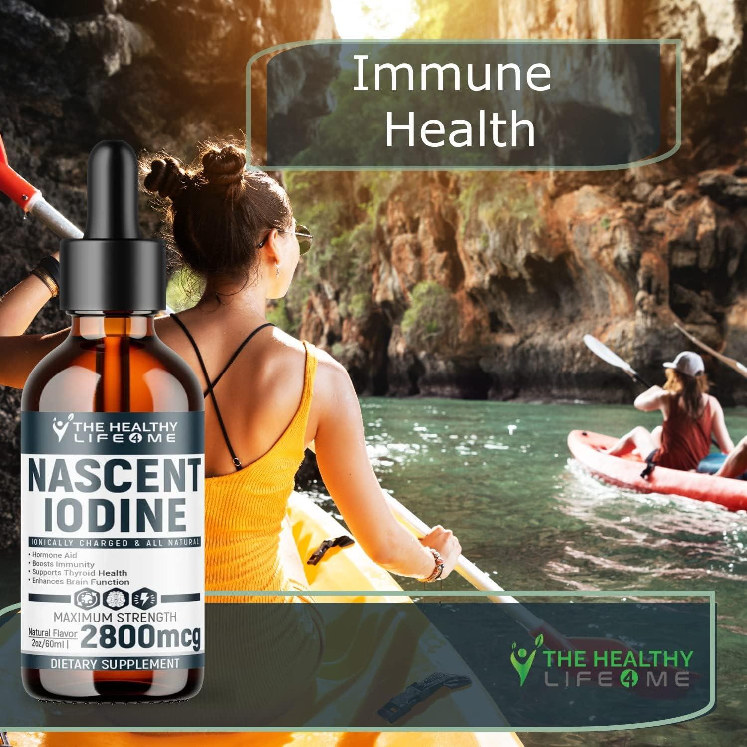 Organic Nascent Iodine Drops | 2800mcg | Potassium Iodide Supplement ...