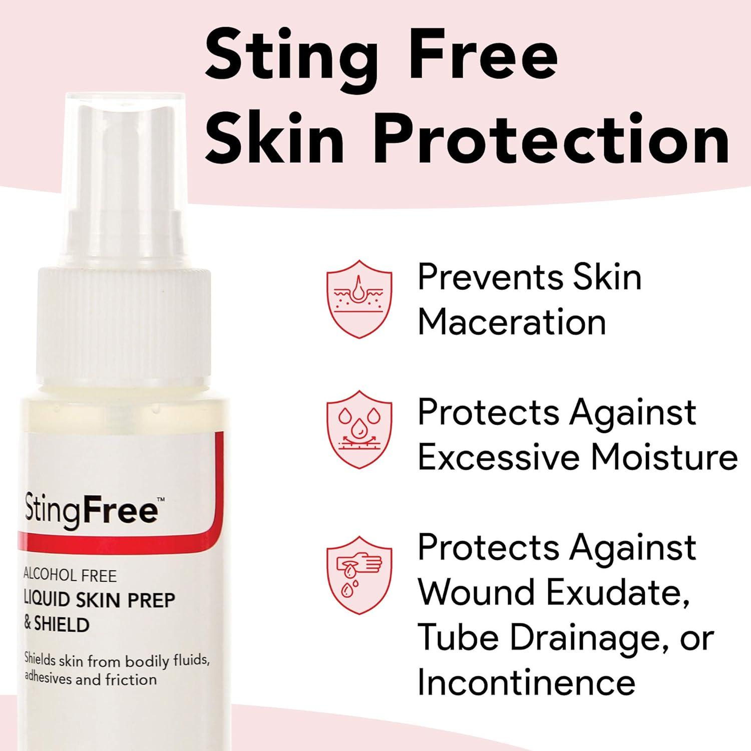 DermaRite StingFree Alcohol-Free Liquid Skin Prep/Protectant Pads 50 ...
