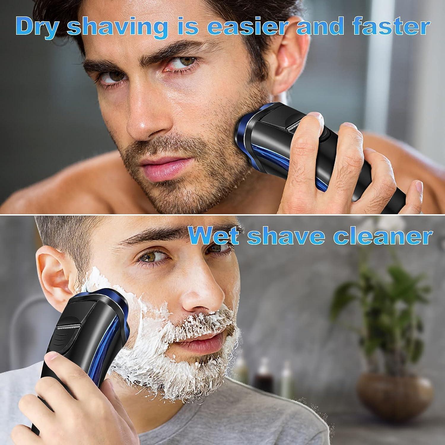 NWOUIIAY Electric Razor Shavers for Men - Wet/Dry with 3 Rotating Heads ...