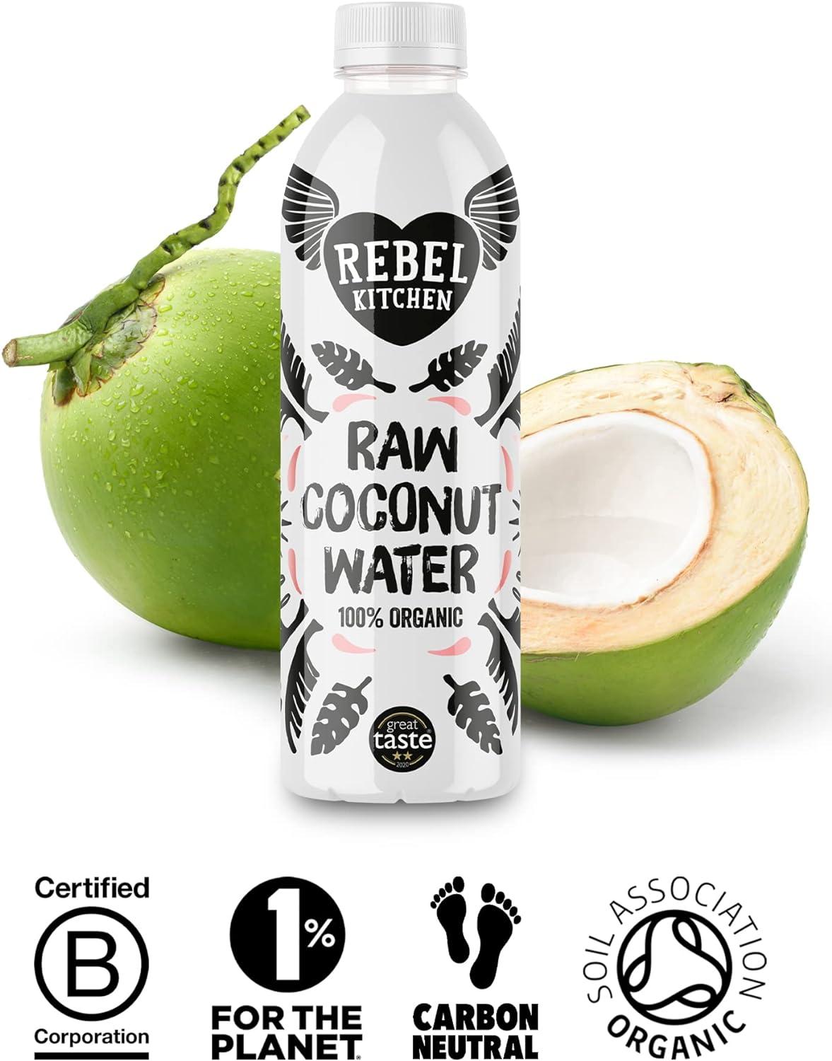 Rebel Kitchen - Raw Coconut Water - 100% Organic Coconut Water - 8 x ...