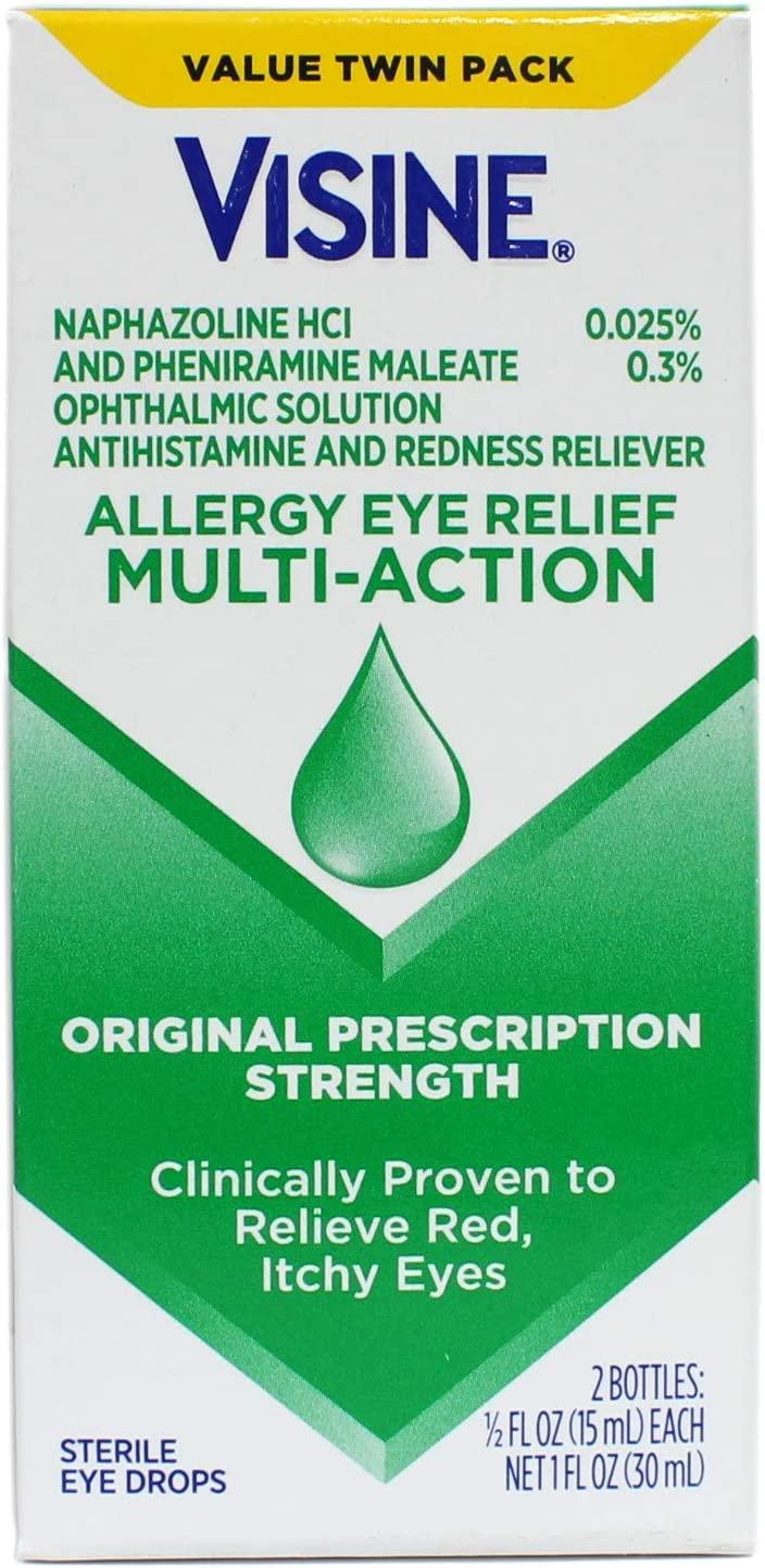 Visine 10.350-A Eye Allergy Relief Antihistamine Redness Reliever Eye ...