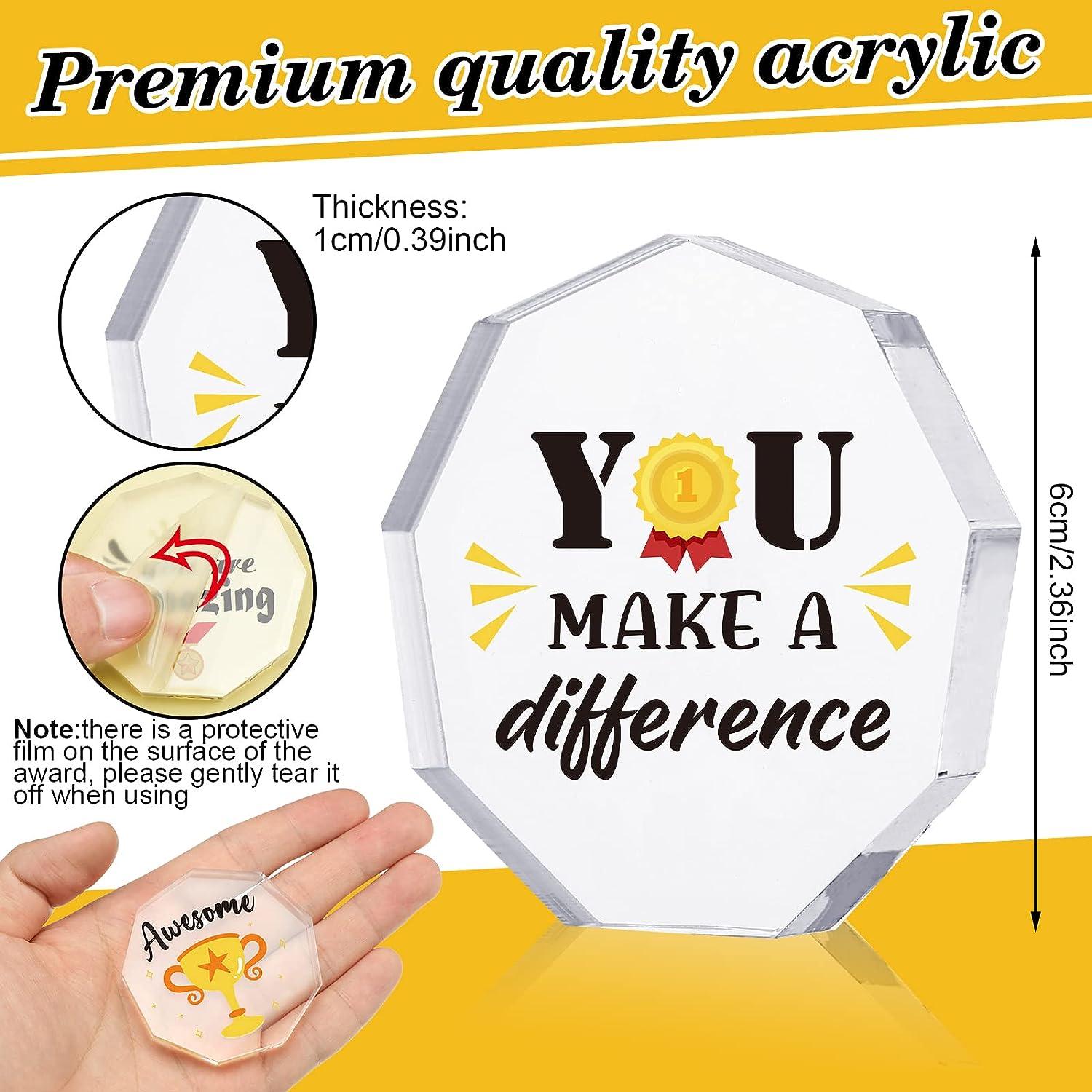 Janmercy 10 Pcs Appreciation Acrylic Award Set - Ideal Trophy Gift for ...