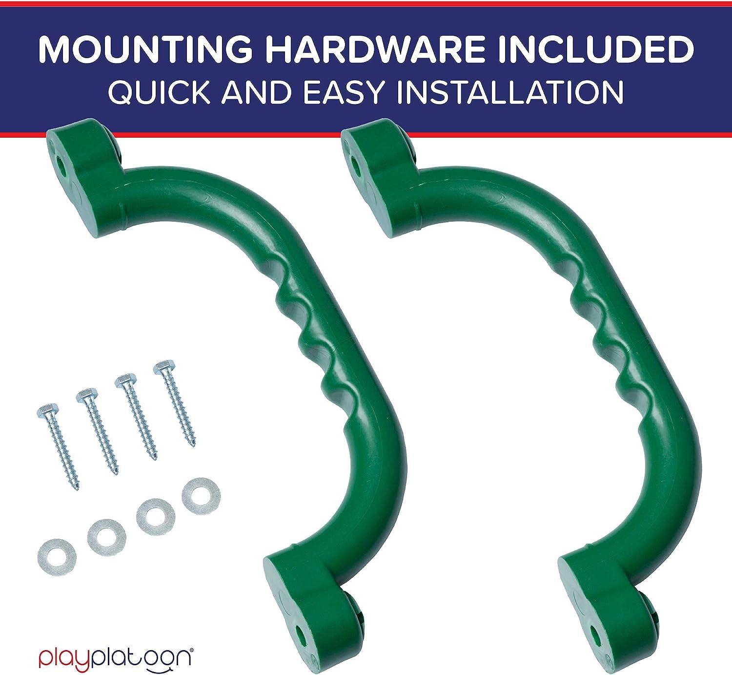 Green Playground Safety Handles - 2 Pack Grab Handle Bars for Outdoor ...