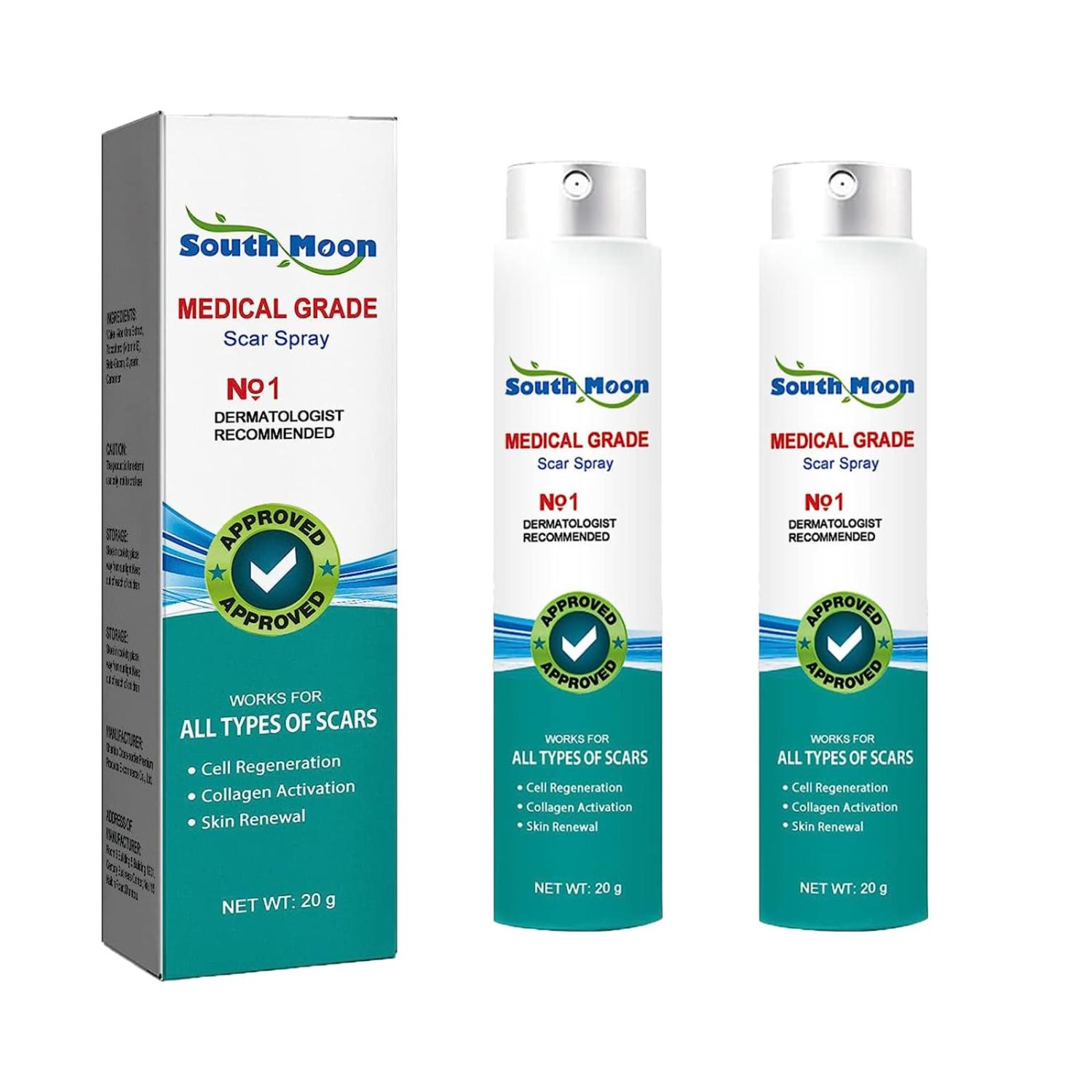 South Moon Medical Grade Scar Spray - Advanced Scar Removal Treatment ...